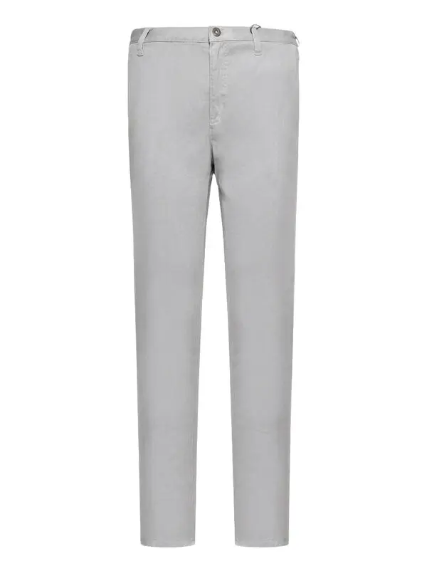Gucci Belt-loop Casual Pants With Logo Detail - Grey