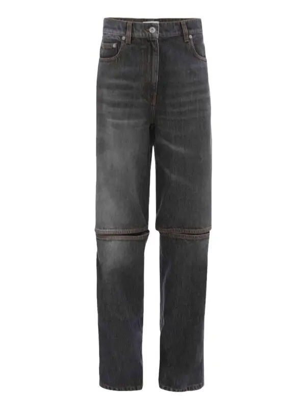 J.W.ANDERSON Jw Anderson Cut-out Detailed Denim Jeans - Black