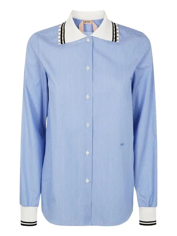 N.21 Cotton Striped Shirt - Blue