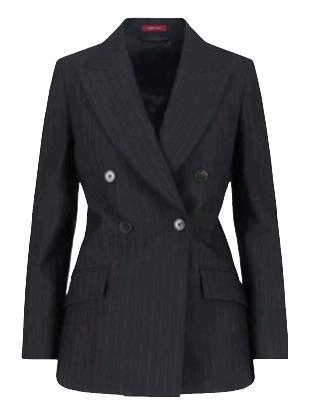 Gucci Double-breasted Striped Blazer - Black