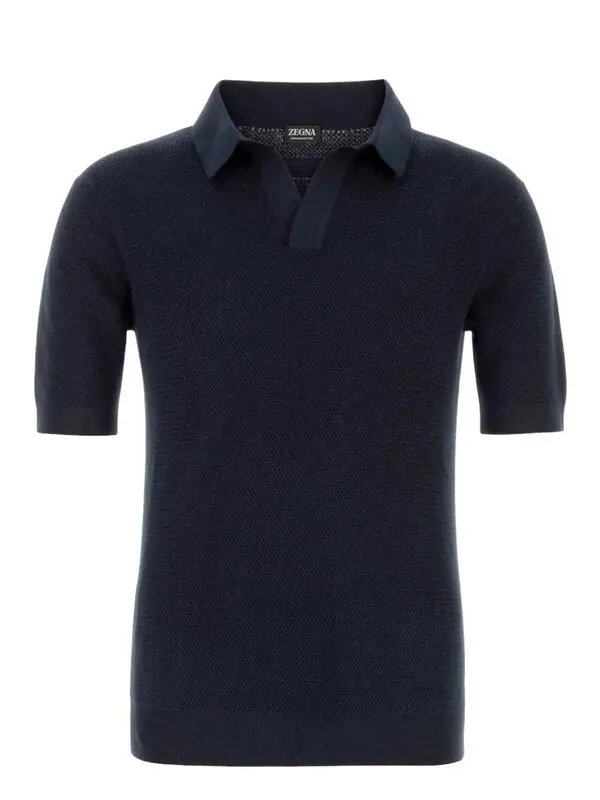 Zegna Short-sleeved Polo Shirt - Blue