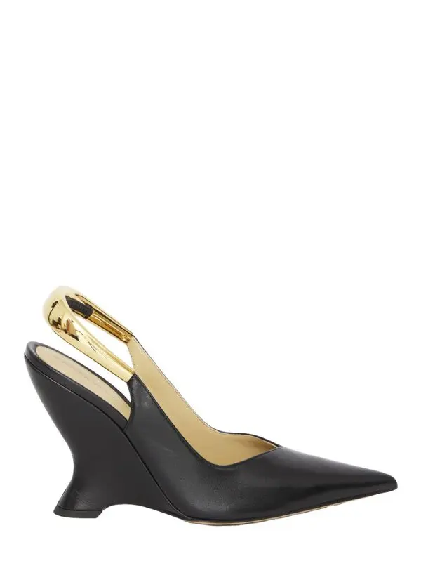 Bottega Veneta Pointed-toe Slingback Pumps - Black