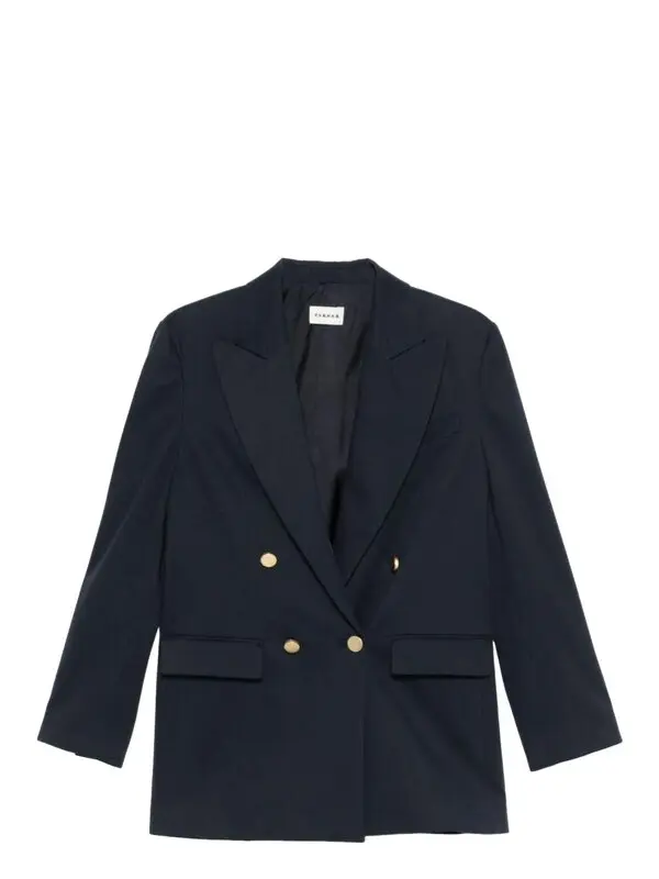 P.a.r.o.s.h Double Breasted Blazer With Flap Pockets - Black