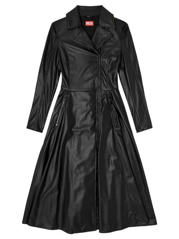 DIESEL® D-dragon Midi Coat Dress - Black