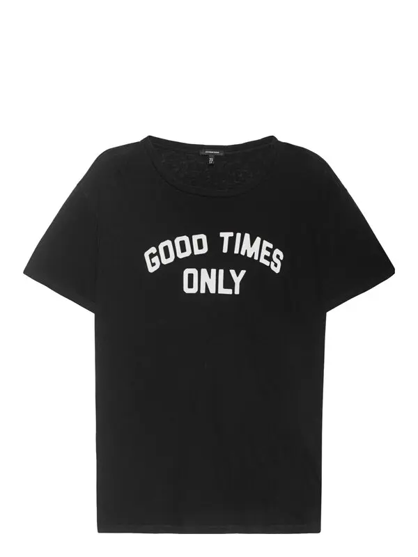 R13 Short Sleeve Crewneck T-shirt With Graphic Print - No
