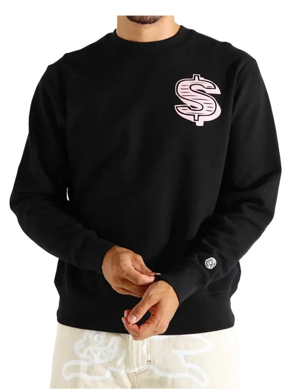BILLIONAIRE BOYS CLUB Crewneck Sweatshirt With Dollar Logo - Black