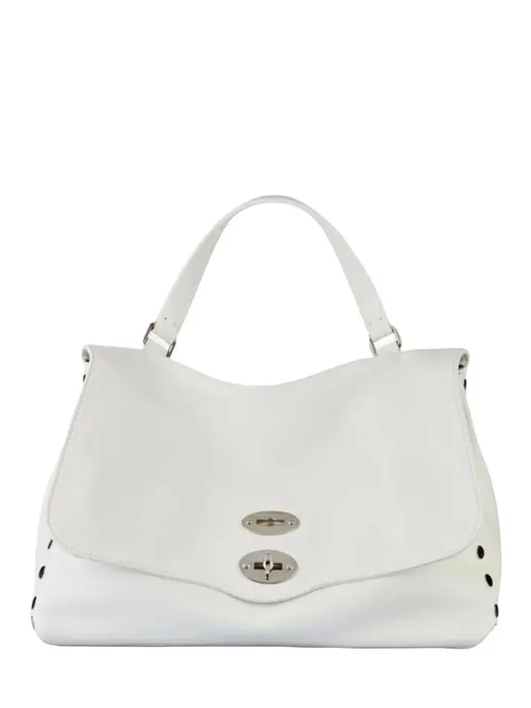 ZANELLATO Twist-lock Top Handle Satchel Bag - White