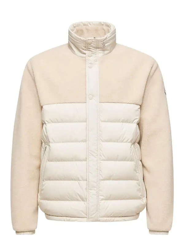 Moncler Mistral Panelled Down Jacket - Light Beige