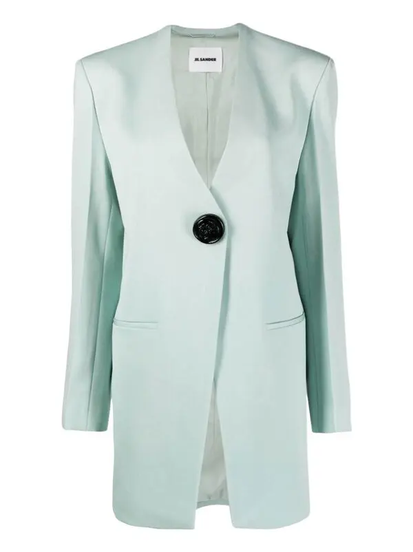 JIL SANDER Single-button Tailored Blazer - Green
