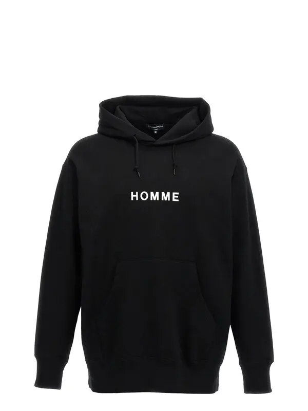Comme Des Garçons Homme Logo-printed Hoodie - Black
