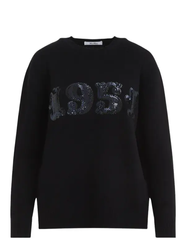 Max Mara Plata Logo Embellished Crewneck Jumper - No