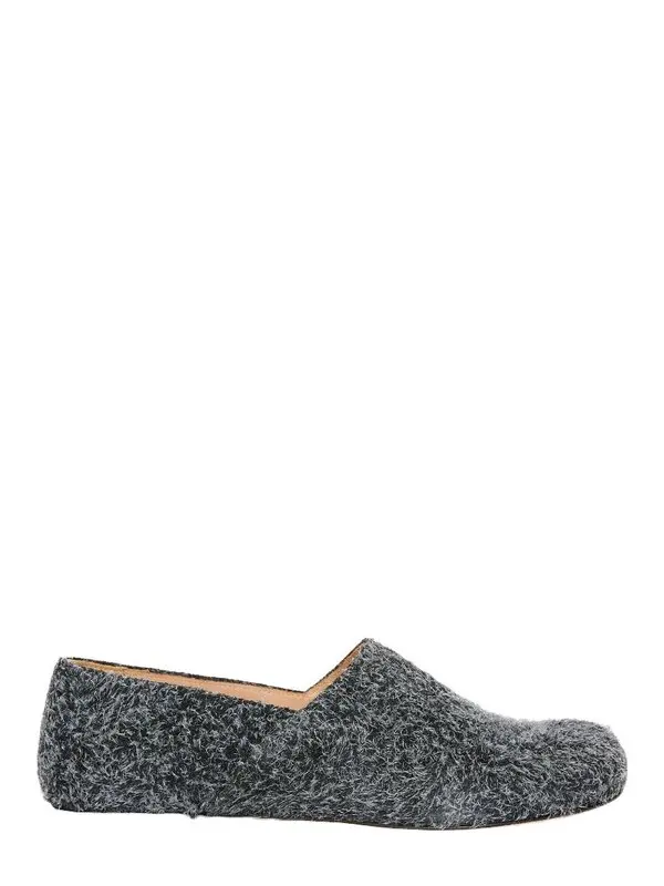 Loewe Campo Slipper In Brushed Suede - Gray