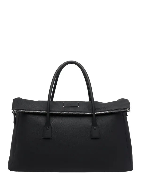 MAISON MARGIELA Logo Patch Folded Tote Bag - Black