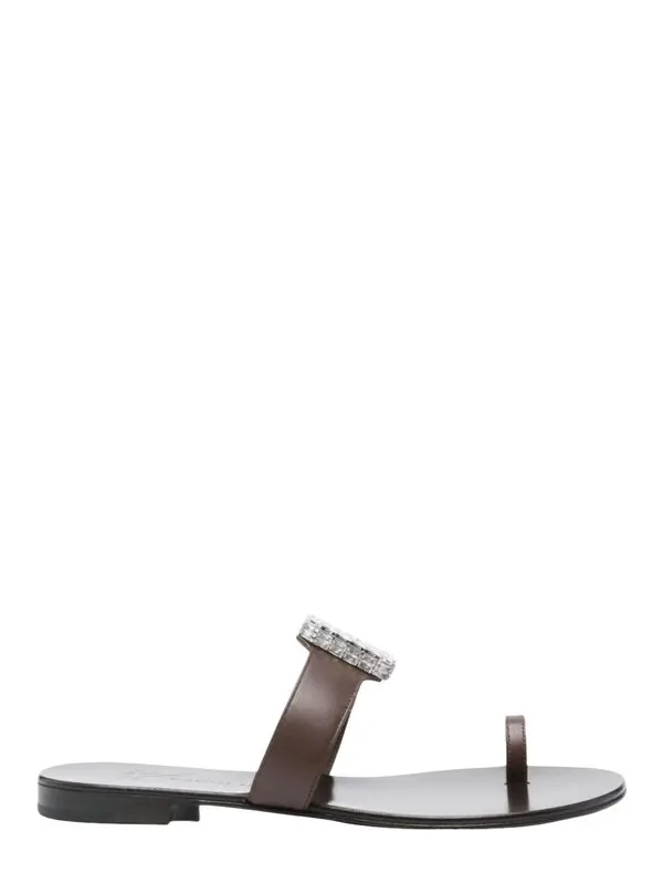 GIUSEPPE ZANOTTI Blahia Flat Sandals - Brown