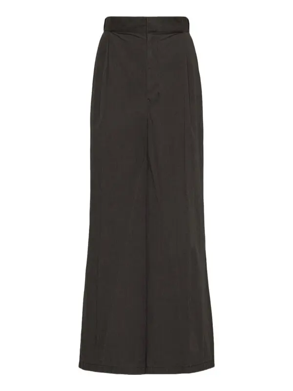 MAISON MARGIELA High Waist Wide Leg Pleated Trousers - Black