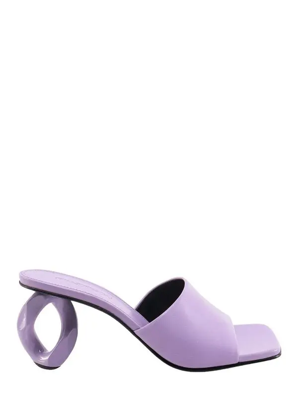 J.W.ANDERSON Logo Square-toe High-heeled Sandals - Purple