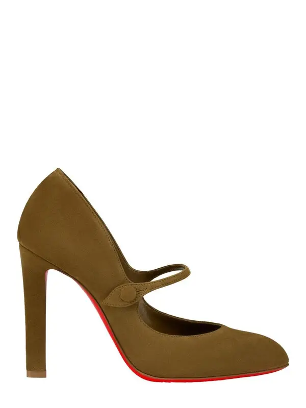 CHRISTIAN LOUBOUTIN Mary Fannylove Suede Pumps - Bronze