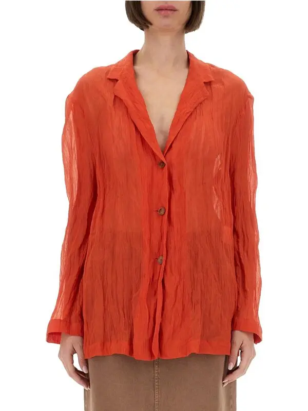 ALYSI Crinkled Textured Jacket - Red