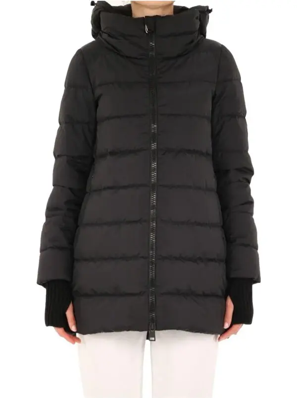Herno Quilted Down Jacket With Hood - Black