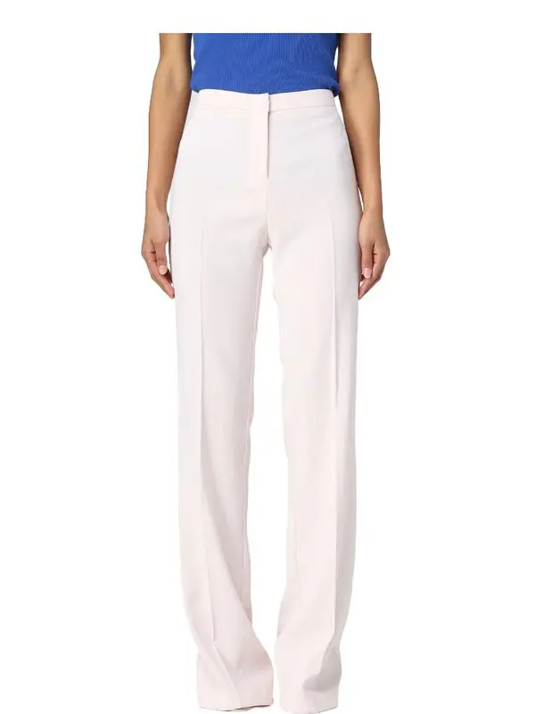Pinko High-waisted Tailored Straight-leg Trousers - White