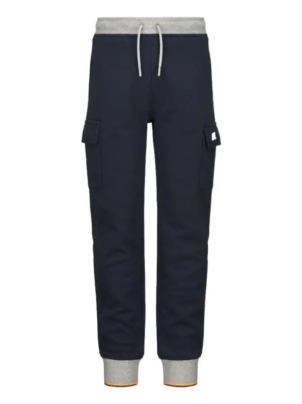K-WAY Drawstring Cargo Sweatpants - Blue Depth