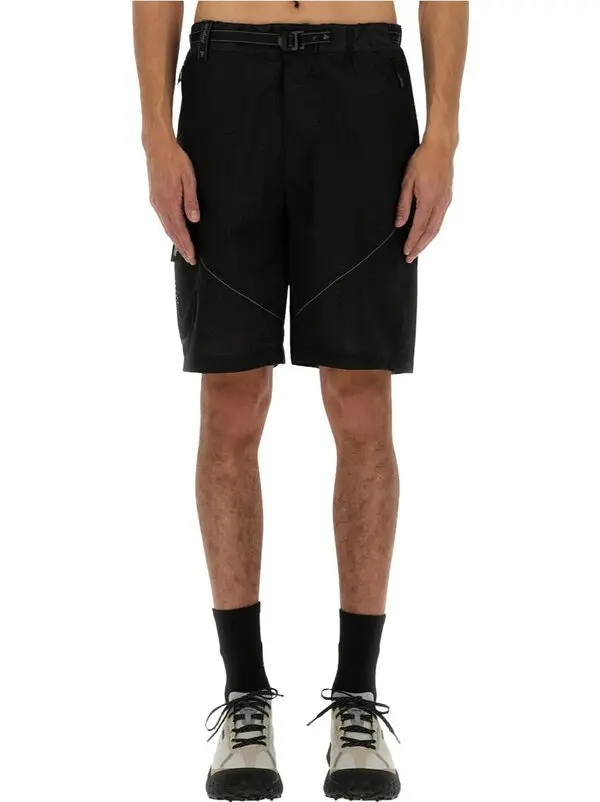 AND WANDER Belted Waist Shorts - Black