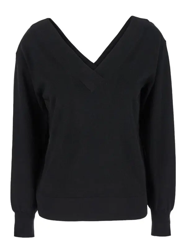 P.a.r.o.s.h V-neck Knitted Jumper - Black