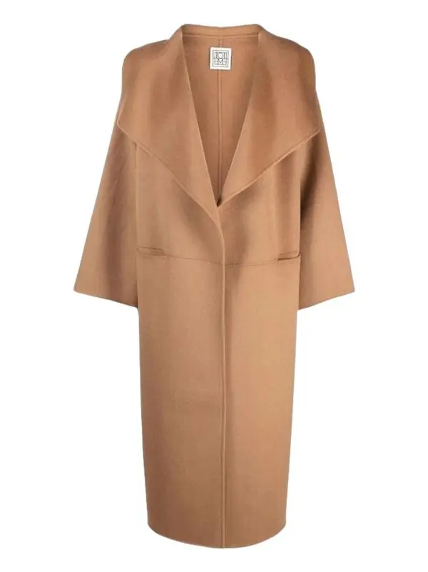 TOTEME Oversized Draped Coat - Camel