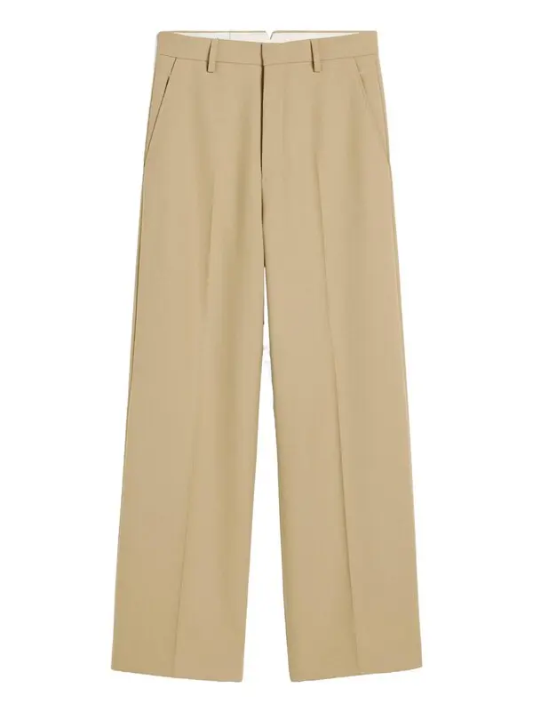 Ami Belt-loop Casual Pants - Sand-colored