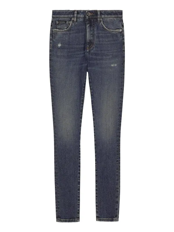 Dolce & Gabbana Distressed Skinny Jeans - Blue