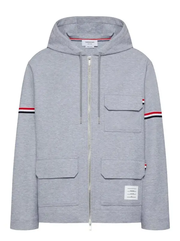 Thom Browne Double Face Tech Twill Parka - Grey