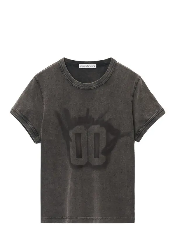 Alexander Wang Graphic Printed Crewneck T-shirt - Black