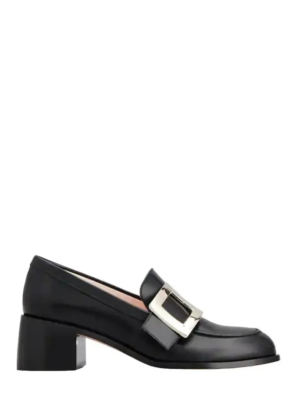 ROGER VIVIER Buckled Loafers With Metal Buckle Detail - Black