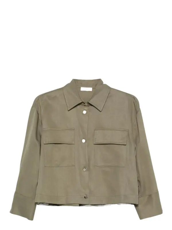 Liu Jo Chest Pocket Buttoned Shirt - Light Olive