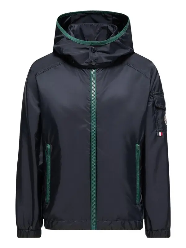 Moncler Hooded Banu Rain Jacket - Navy Blue