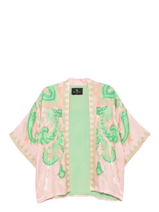 Etro Printed Paisley Shawl Jacket - Green