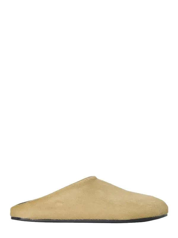 THE ROW Hudson Leather Slippers - Nude