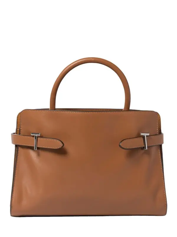 LE TANNEUR Medium Smooth Leather And Suede Tote - Tan