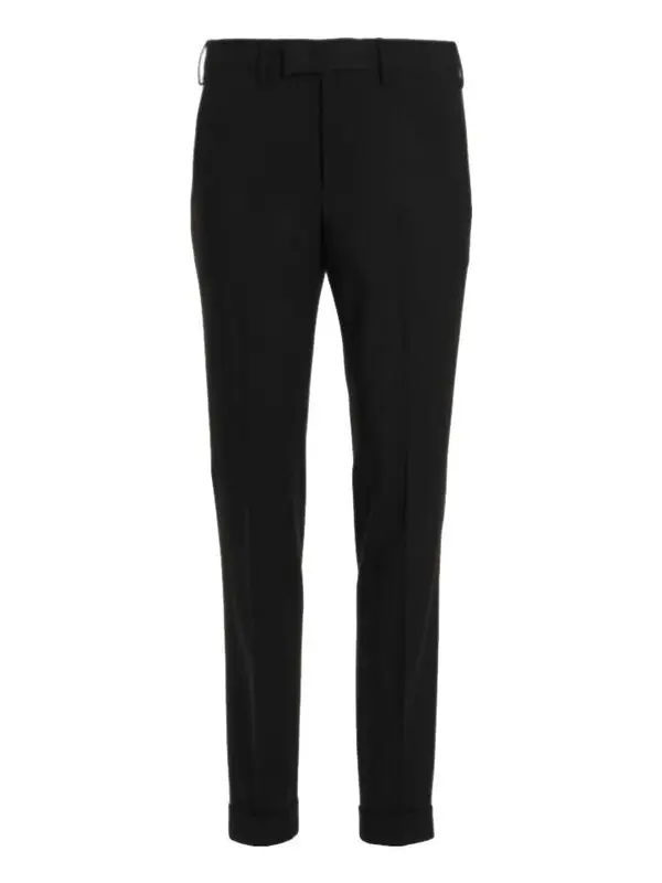 PT TORINO Virgin Wool Tailored Slacks - Black