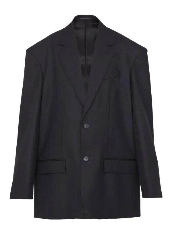 Balenciaga Single-breasted Suit Jacket With Peak Lapel - Black