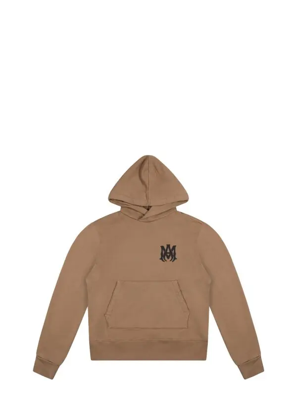 Amiri Logo-print Cotton Hoodie - Brown