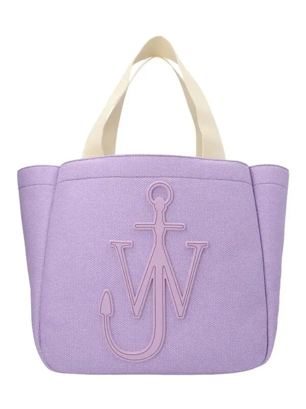 J.W.ANDERSON Jw Anderson Logo-patch Top Handle Bag - Purple