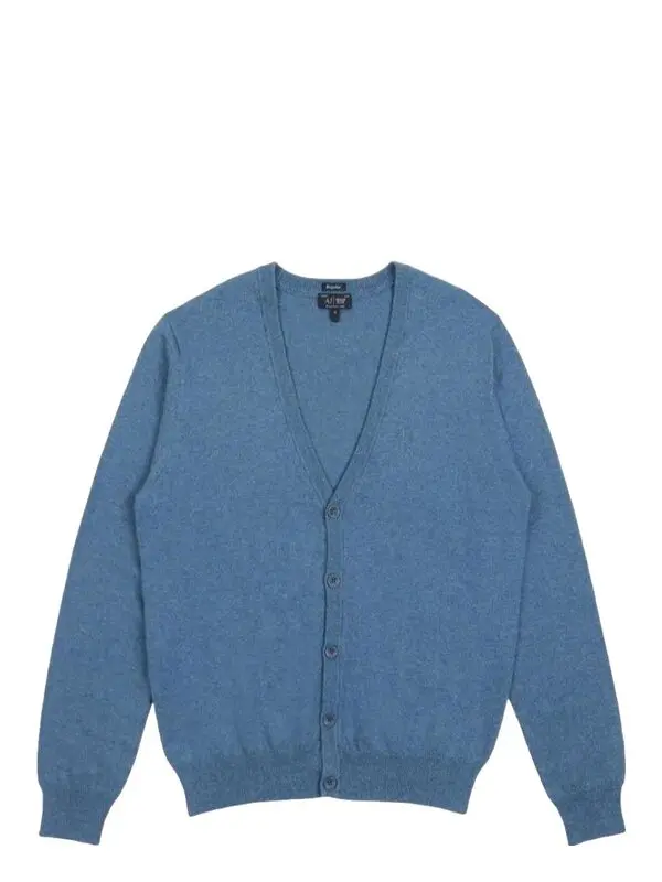 Emporio Armani V-neck Knitted Cardigan - Blue