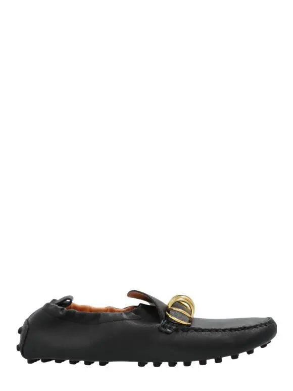TOD'S Ring Embellished Slip-on Loafers - Black