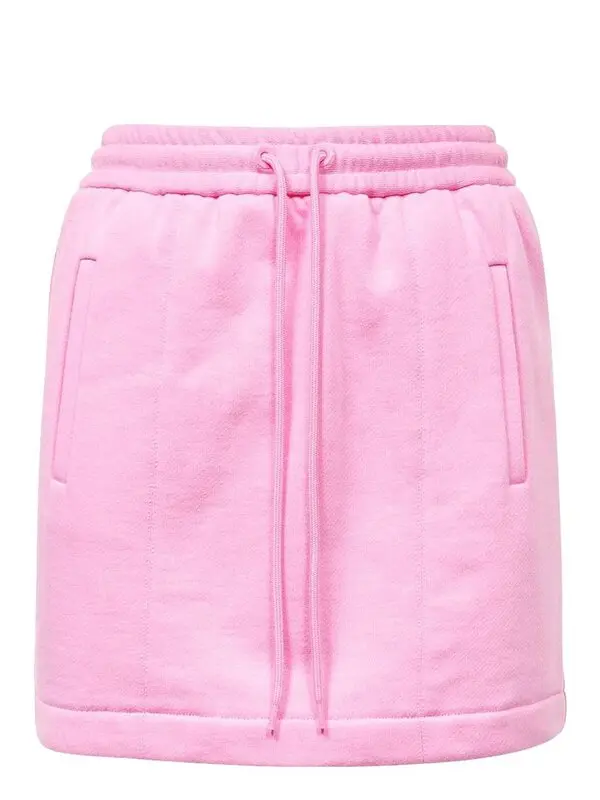 Versace Logo Detail Cotton Mini Skirt - Pink