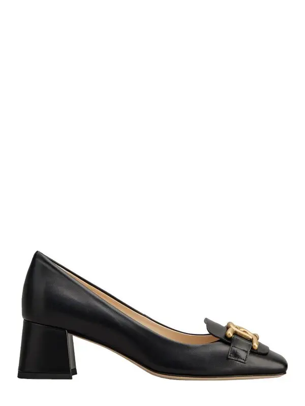 TOD'S Square Toe Chain Detail Pumps - Black