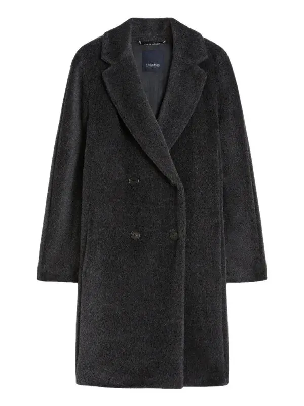 Max Mara Roseto Double Breasted Coat - Medium Gray