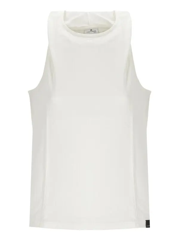 COURREGES Courrèges Hooded Tank Top - White