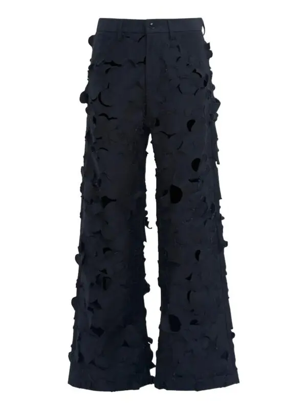 Marni Cotton Cargo Pants With Cut-out Detail - Black