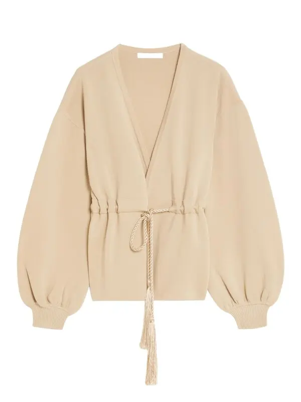 Max Mara Tiberio V-neck Tassel Cardigan - Albino